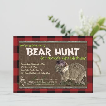 Bear Hunt Adventure Party Invitation | Zazzle