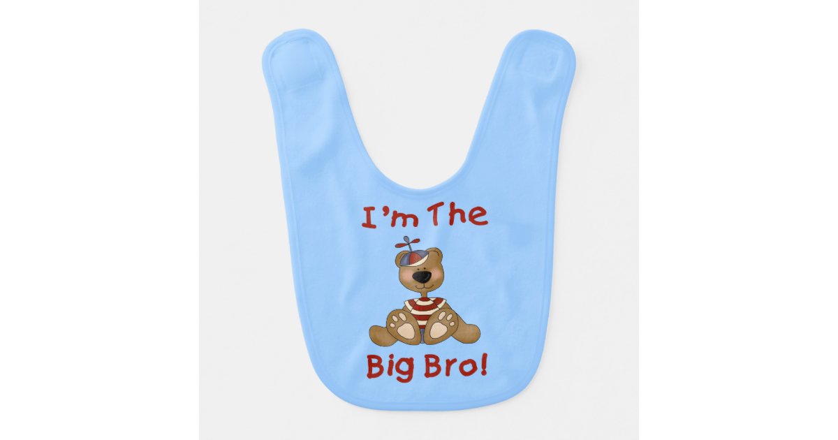 Bear I'm the Big Bro Bib | Zazzle