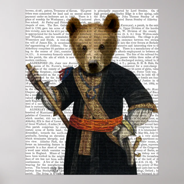 Bear in Blue Robes Poster | Zazzle