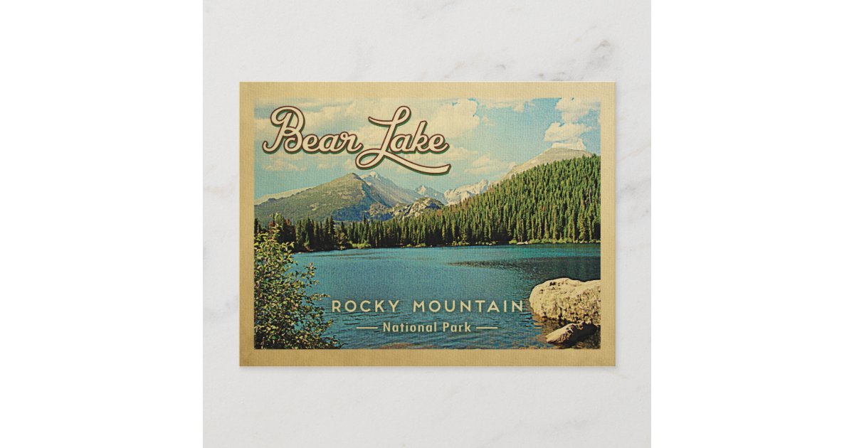 Bear Lake Colorado Vintage Rocky Mountains Postcard | Zazzle