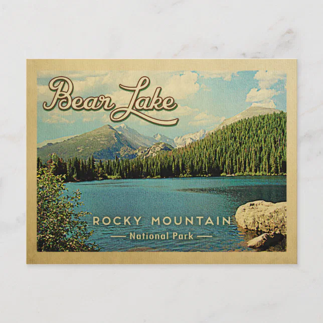 Bear Lake Colorado Vintage Rocky Mountains Postcard | Zazzle