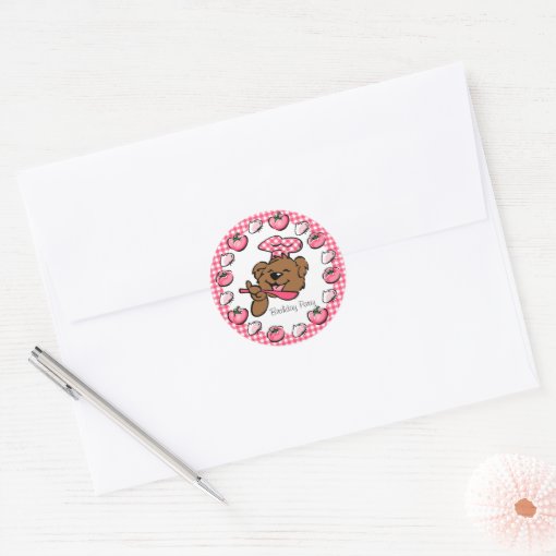 Bear Little Chef Custom Sticker | Zazzle