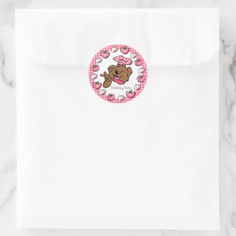 Bear Little Chef Custom Sticker | Zazzle