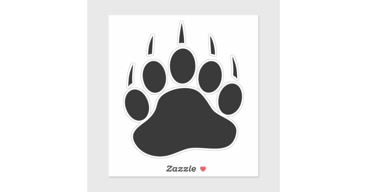 Bear Paw Sticker. Sticker | Zazzle