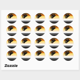 Bear Pride Flag Classic Round Sticker | Zazzle