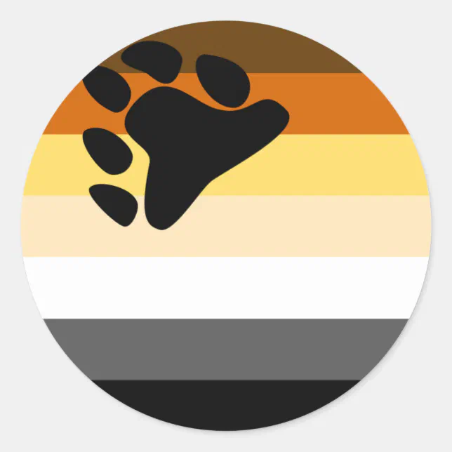Bear Pride Flag Classic Round Sticker | Zazzle