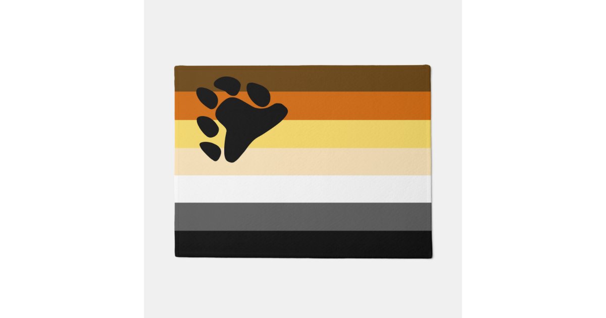 Bear Pride Flag doormat | Zazzle