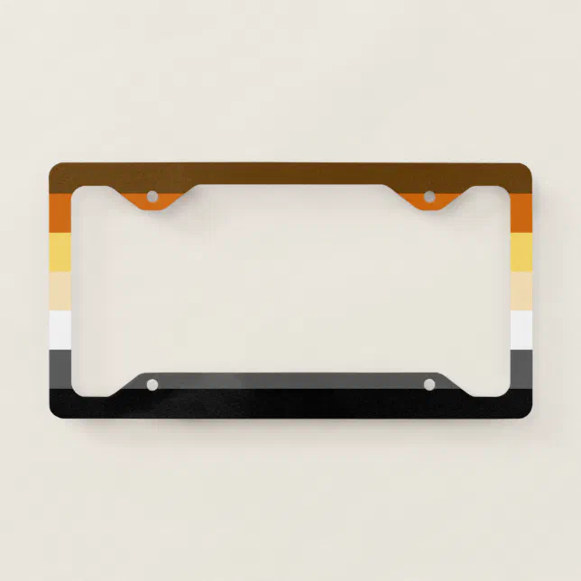 Bear Pride Flag License Plate Frame | Zazzle