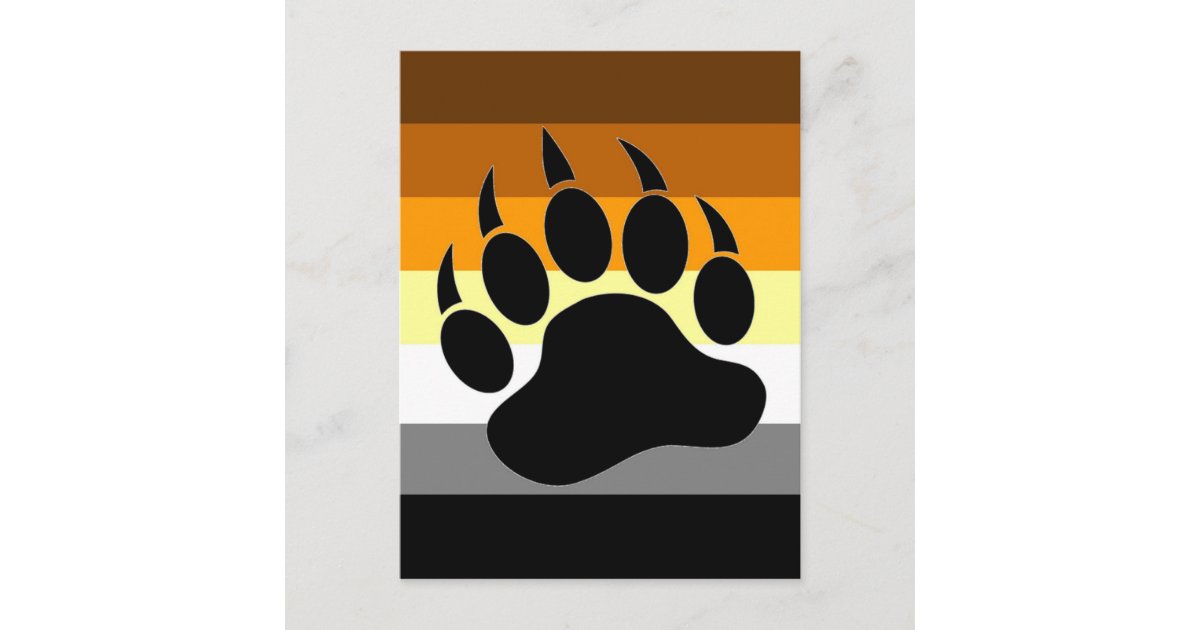 Bear Pride Paw Postcard | Zazzle