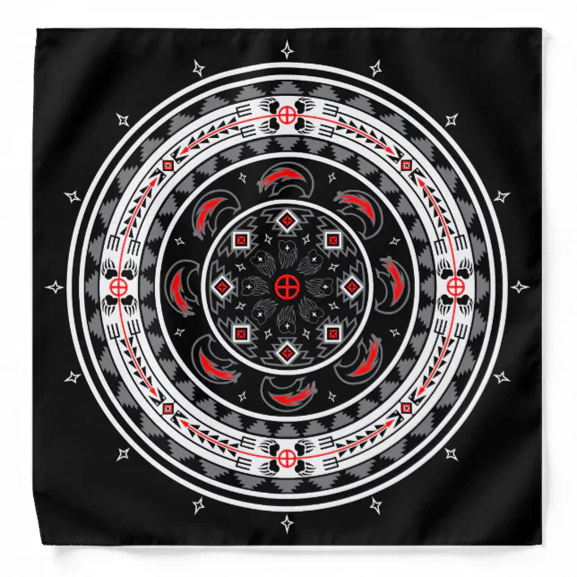 Bear Spirit Black Bandana | Zazzle