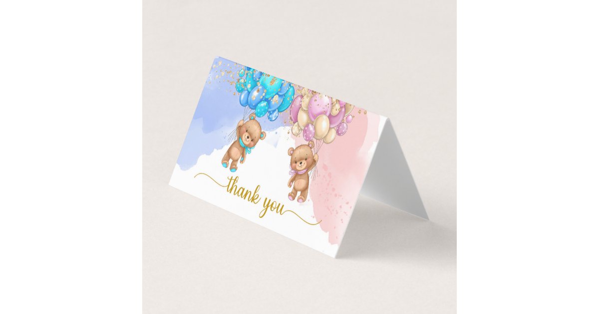 Bear Thank you Card | Zazzle
