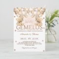 Bear Twins Spanish Gemelos Baby Shower Invitation | Zazzle