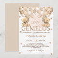 Bear Twins Spanish Gemelos Baby Shower Invitation | Zazzle