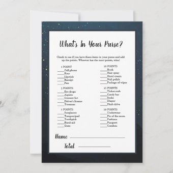 Bear What's In Your Purse Baby Shower Game Invitation | Zazzle