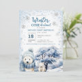 Bear Winter Onederland Arctic Animals Birthday Invitation | Zazzle