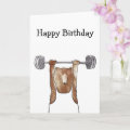 Bear working out birthday card | Zazzle