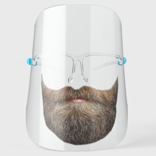 Beard and Mustache Disguise Face Shield | Zazzle