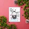 Beard Face Valentine's Card - Anniversary Funny | Zazzle