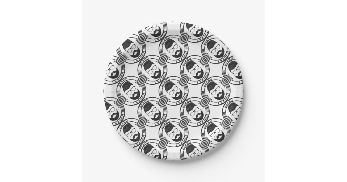 Beard leader paper plates | Zazzle