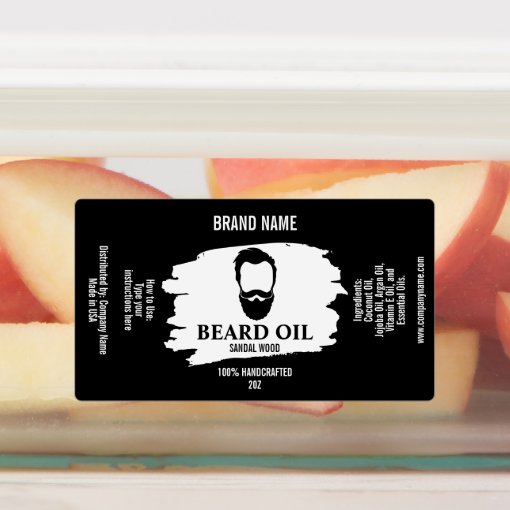 Beard Oil Label template package product package | Zazzle