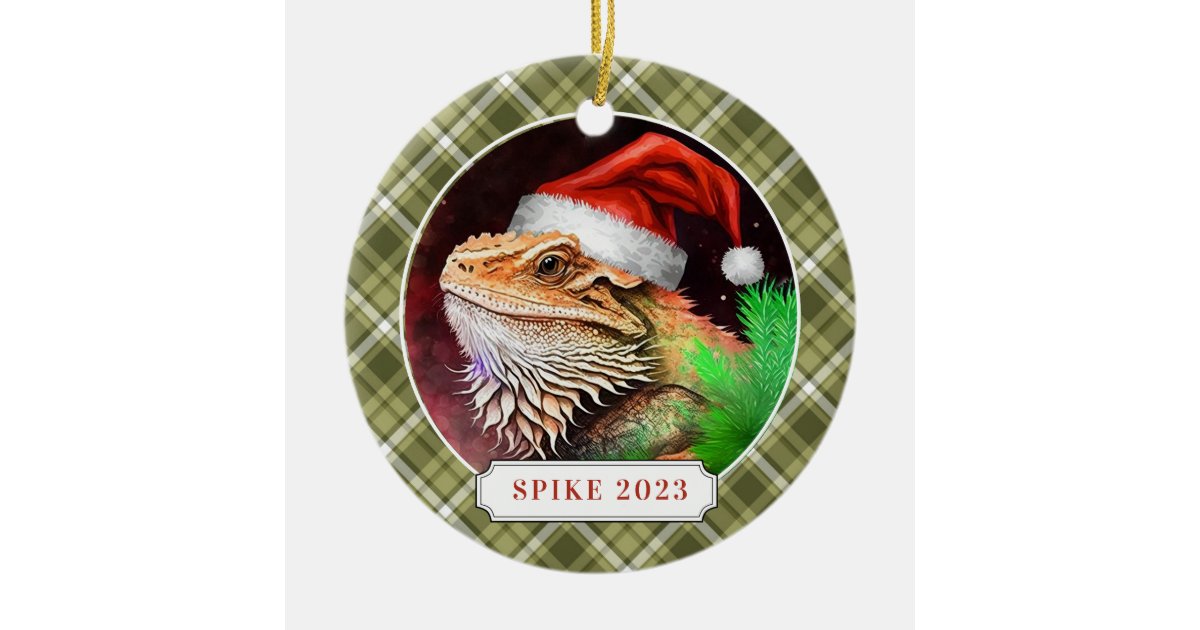 Bearded Dragon Ceramic Circle Ornament | Zazzle