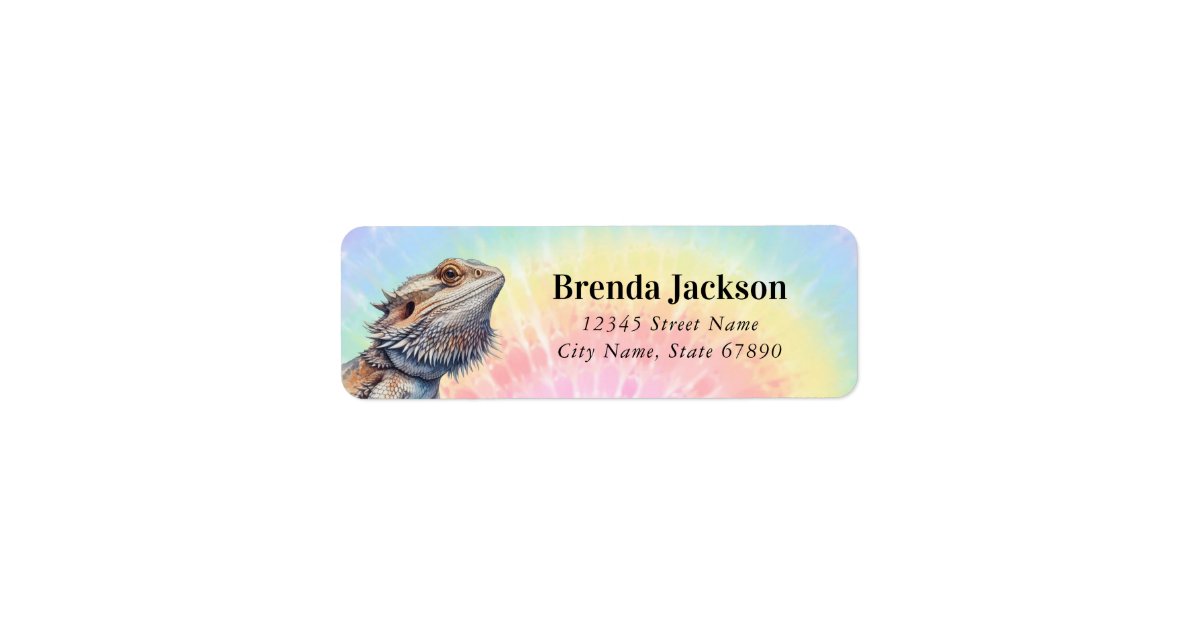 Bearded Dragon Lizard Return Address Labels | Zazzle