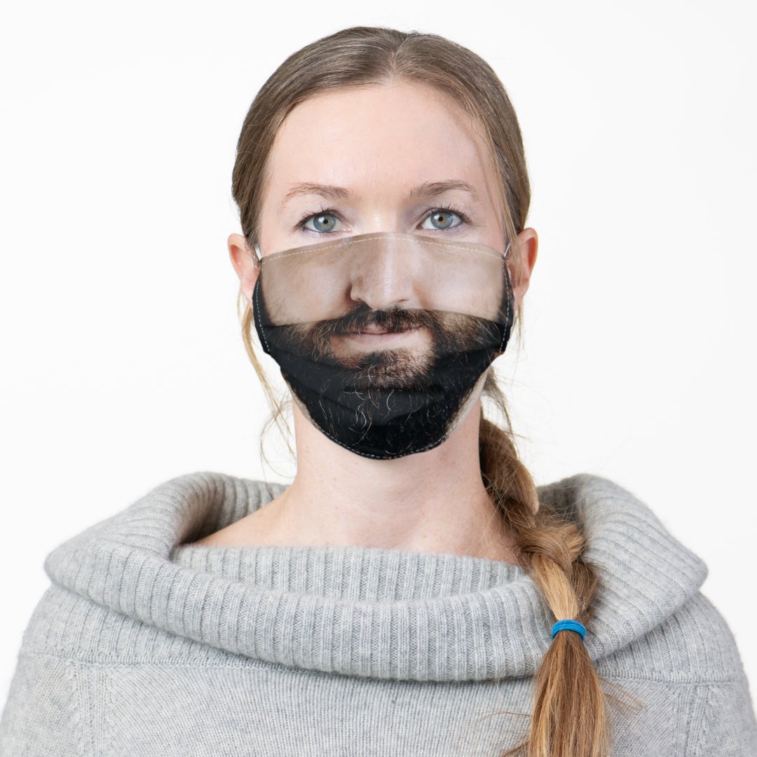 Bearded Dude Adult Cloth Face Mask | Zazzle