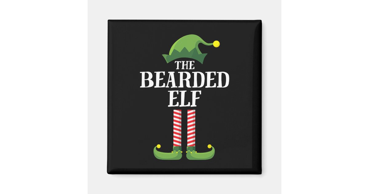 Bearded Elf Matching Family Group Christmas Party Magnet | Zazzle