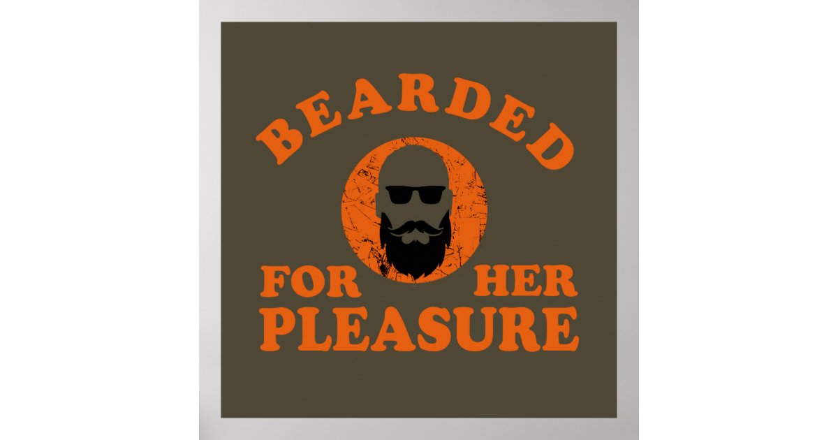 Bearded quotes funny beard sayings gifts poster | Zazzle