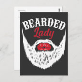 Bearded Woman Transgender Pride Mustache Equality Postcard | Zazzle