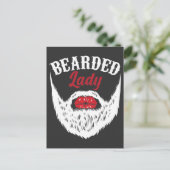 Bearded Woman Transgender Pride Mustache Equality Postcard | Zazzle