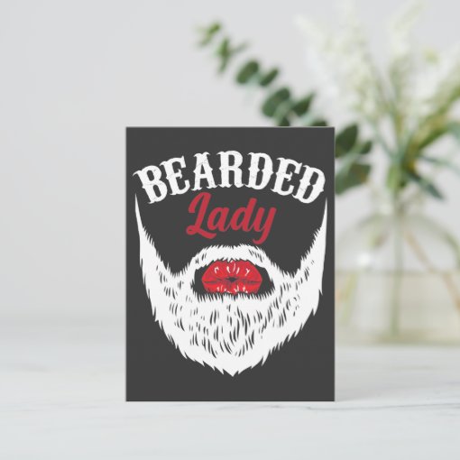 Bearded Woman Transgender Pride Mustache Equality Postcard | Zazzle