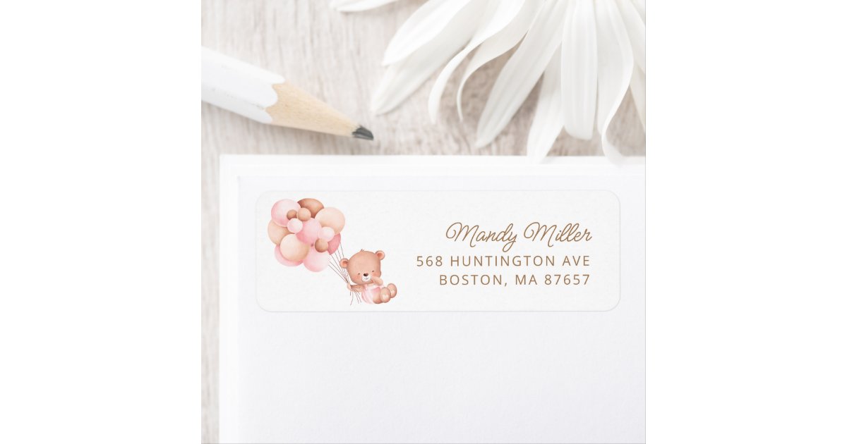 Bearly Wail Bear Address Label | Zazzle