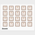 Bearly Wait Neutral Simple Baby Shower Thank You Square Sticker | Zazzle