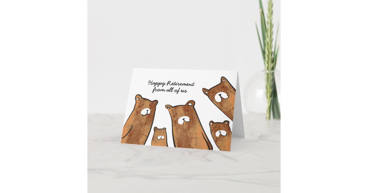 Bears retirement card | Zazzle