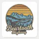 Beartooth Highway Montana Wyoming Retro Square Sticker | Zazzle