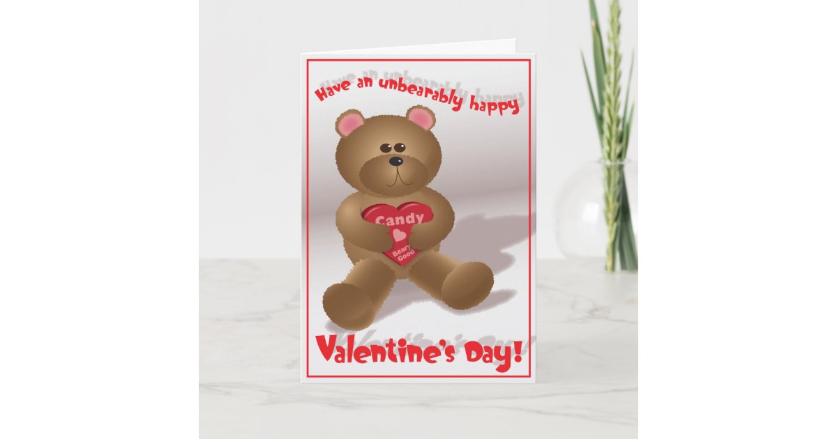 Beary Good Valentine - Greeting Card | Zazzle