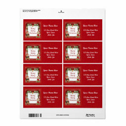 Beary Merry Christmas Label | Zazzle