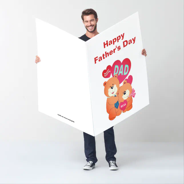 Beary Special Dad Happy Father's Day Biggest Card | Zazzle