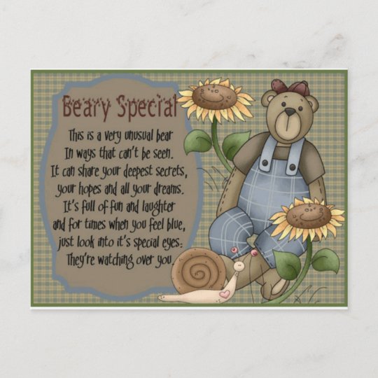 Beary Special Teddy Card | Zazzle.com