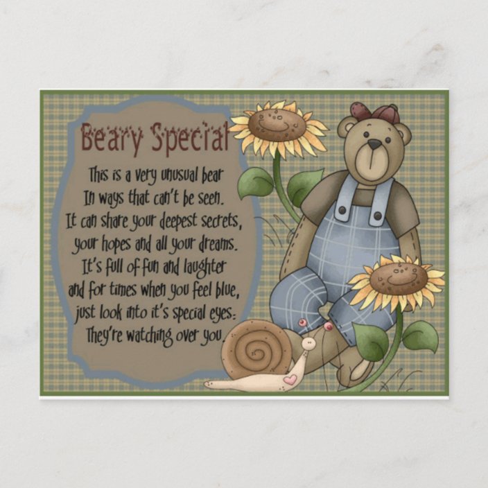 Beary Special Teddy Card | Zazzle.com