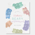 Beary Sweet Pastel Gummy Bear Birthday Welcome Foam Board | Zazzle