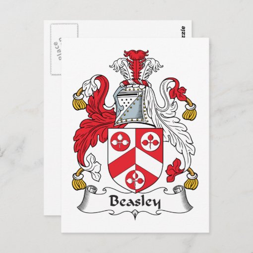 Beasley Family Crest Postcard | Zazzle