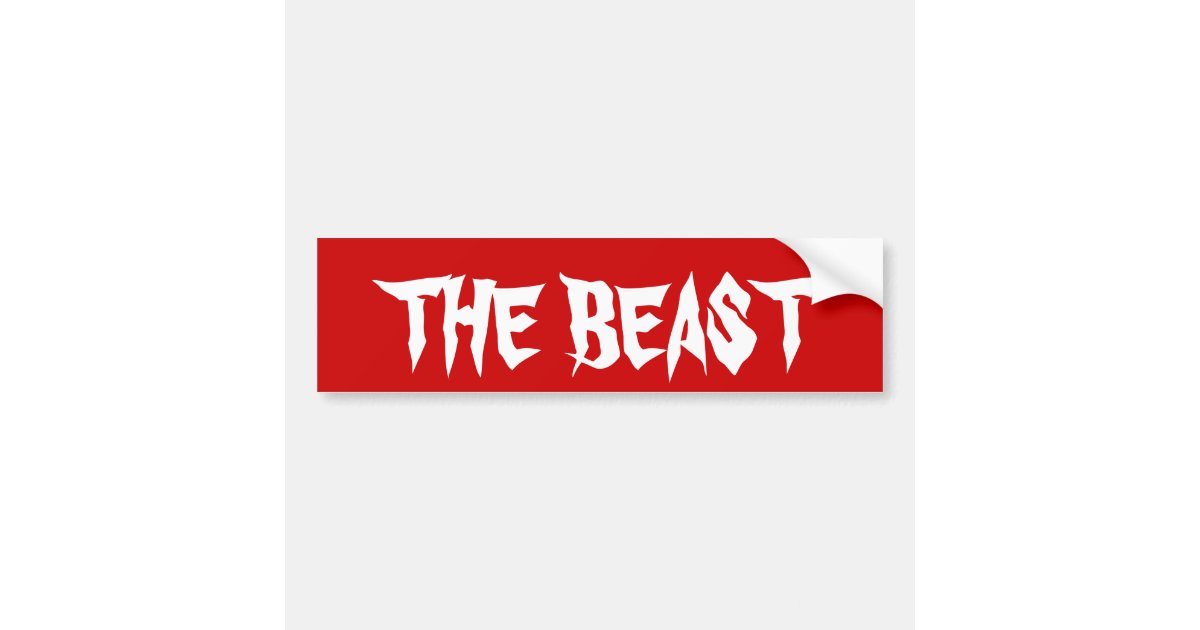 Beast Bumper Sticker | Zazzle