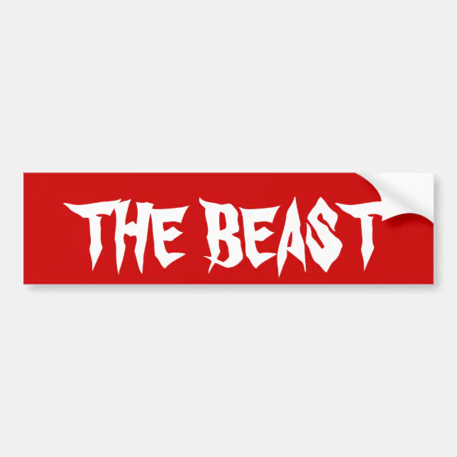 Beast Bumper Sticker | Zazzle