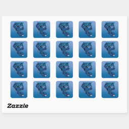 Beast Character Pose Square Sticker | Zazzle