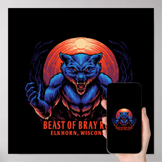 Beast of Bray Road Cryptid Creature Poster | Zazzle