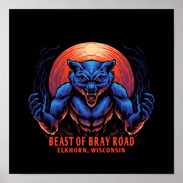 Beast of Bray Road Cryptid Creature Poster | Zazzle