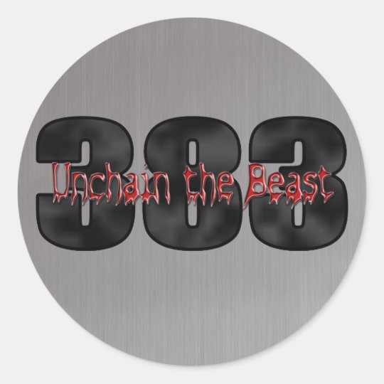 beastly 383 stroker motor brushed steel classic round sticker | Zazzle.com