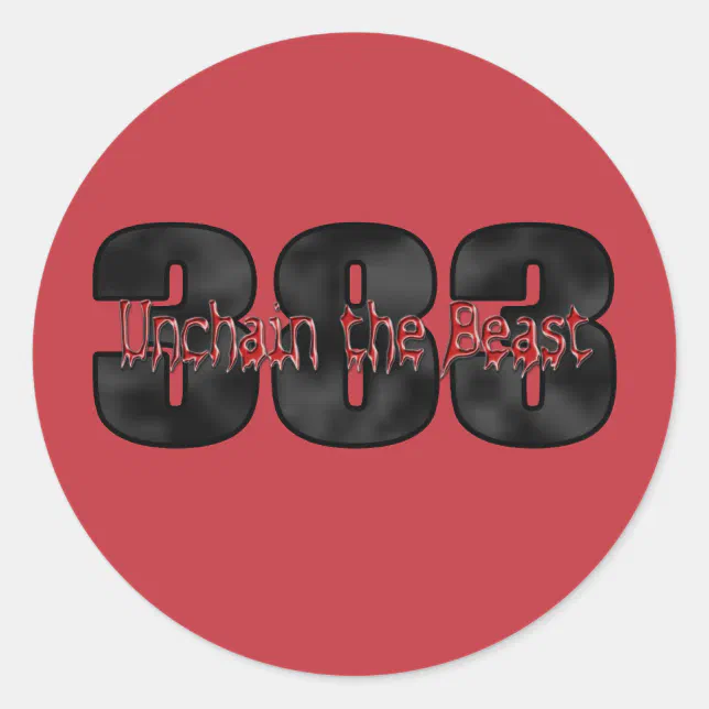 beastly 383 stroker motor red classic round sticker | Zazzle